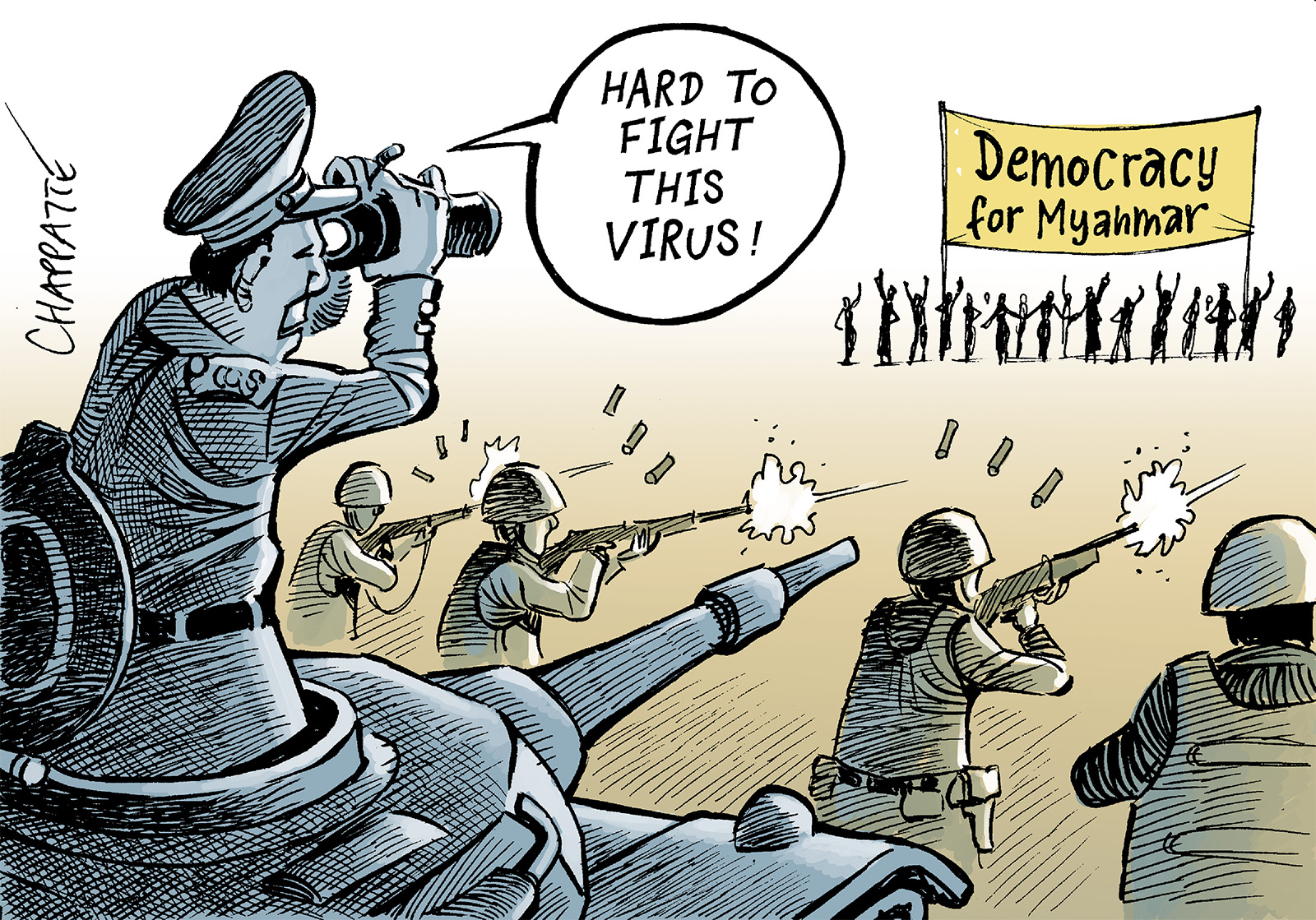 Tragedy in Myanmar | Globecartoon - Political Cartoons - Patrick Chappatte